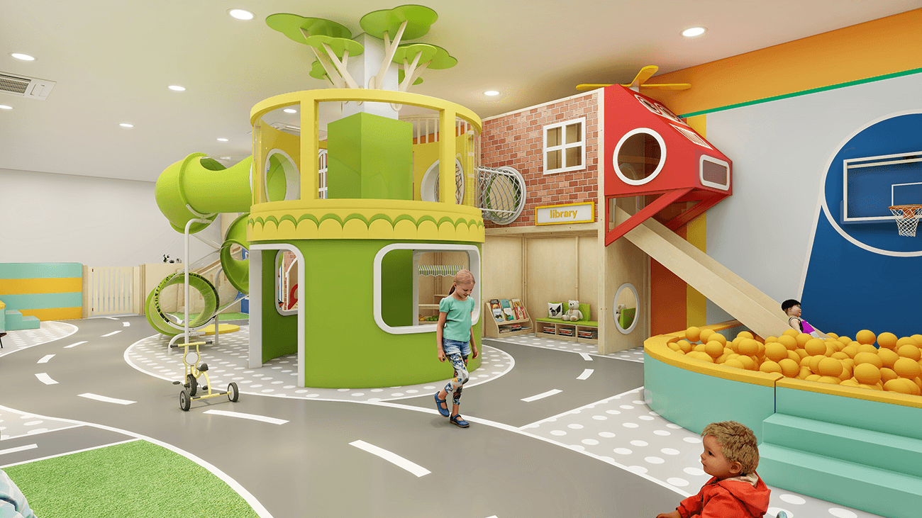 Educational Indoor Play Space Kids Play Cafe in USA