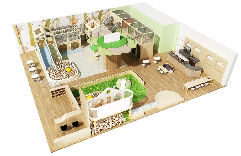 Natural-Themed Kids Play Cafe Ideas: Premium Indoor Playground Design ...